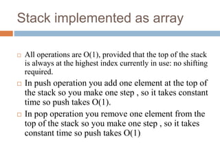 Study & Analysis of Complexities of Stack & Queue Operations in Data Structure | PPT