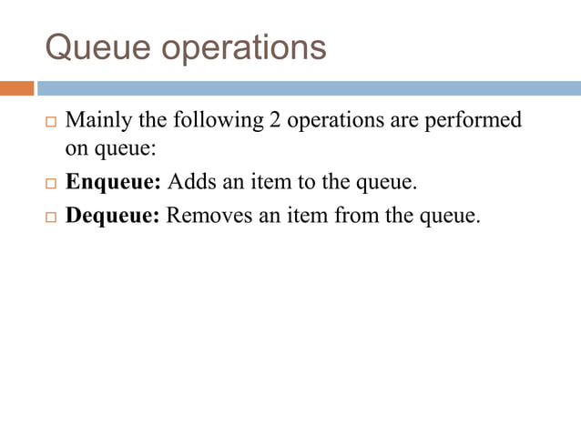Study & Analysis of Complexities of Stack & Queue Operations in Data ...