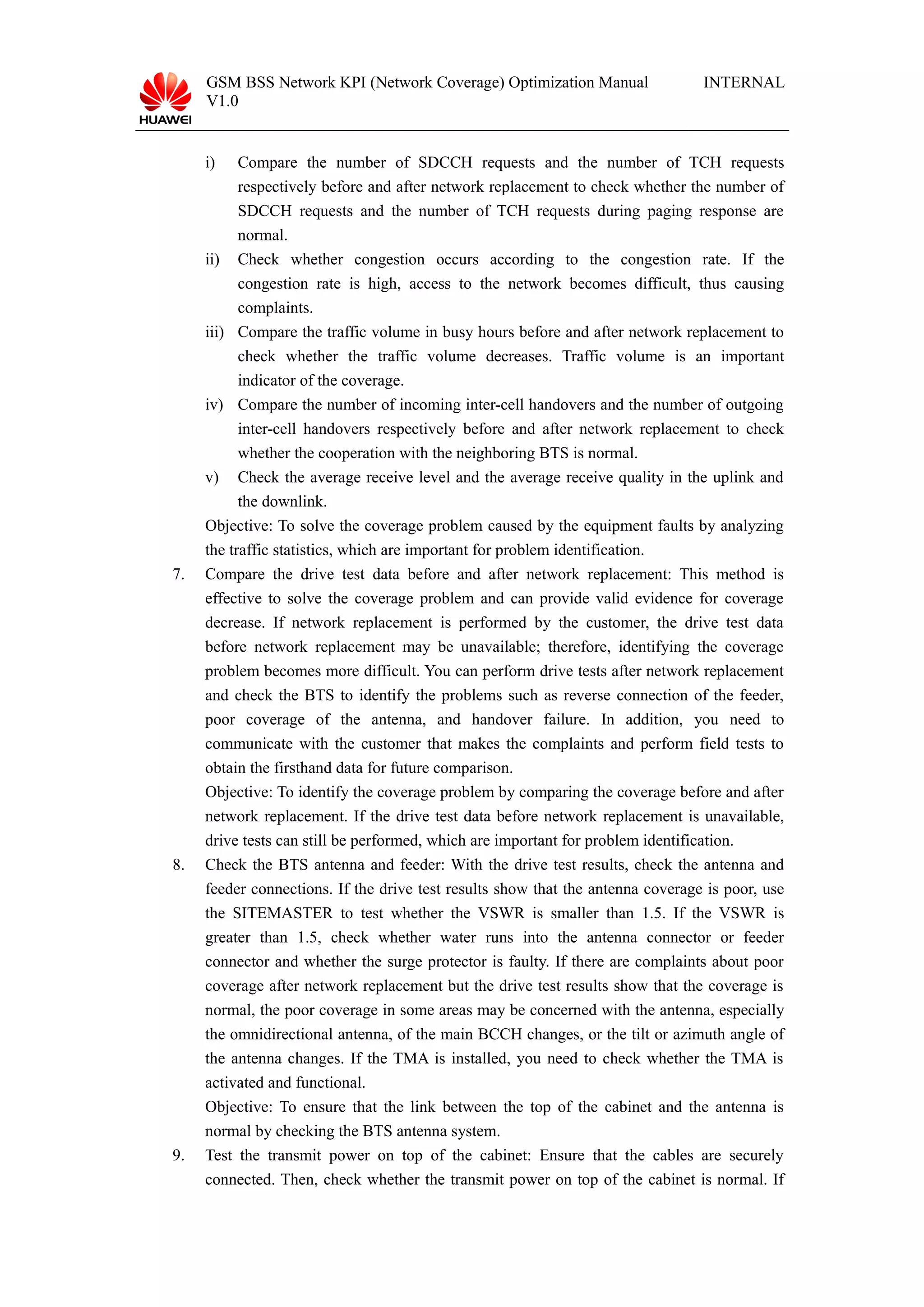 06 gsm bss network kpi (network coverage) optimization manual | DOC