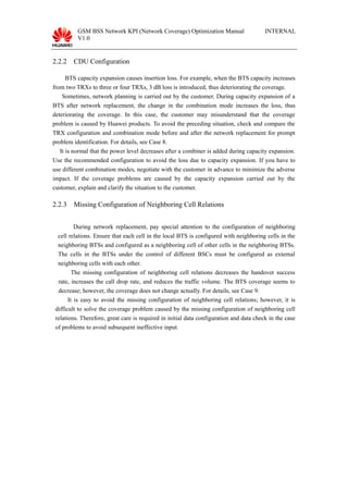 06 gsm bss network kpi (network coverage) optimization manual | DOC