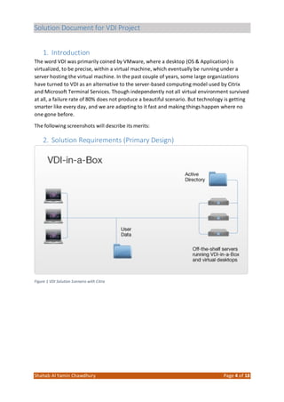 High Level Solution Document for VDI Project | PDF