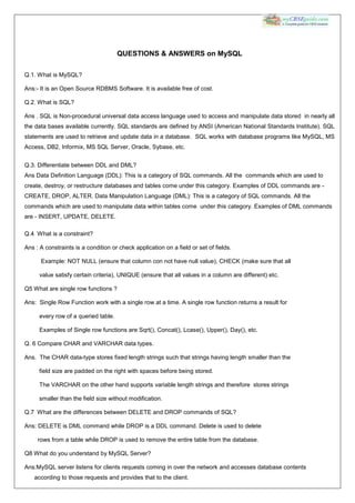 06 impq introduction_to_mysql | PDF