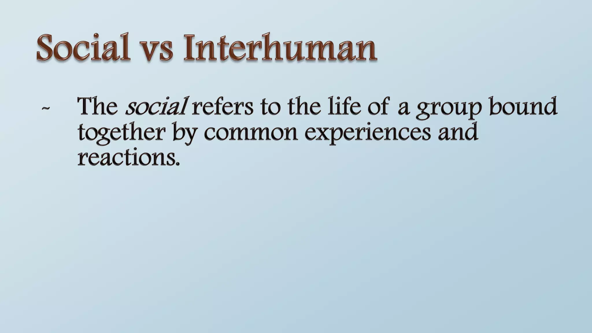 PHILOSOPHY OF THE HUMAN PERSON - INTERSUBJECTIVITY | PDF