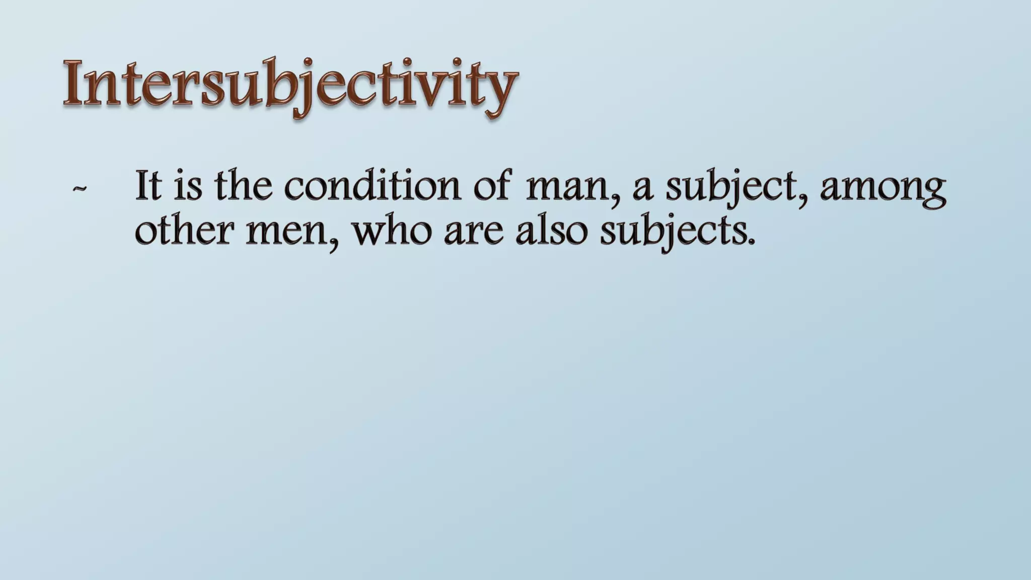 PHILOSOPHY OF THE HUMAN PERSON - INTERSUBJECTIVITY | PDF