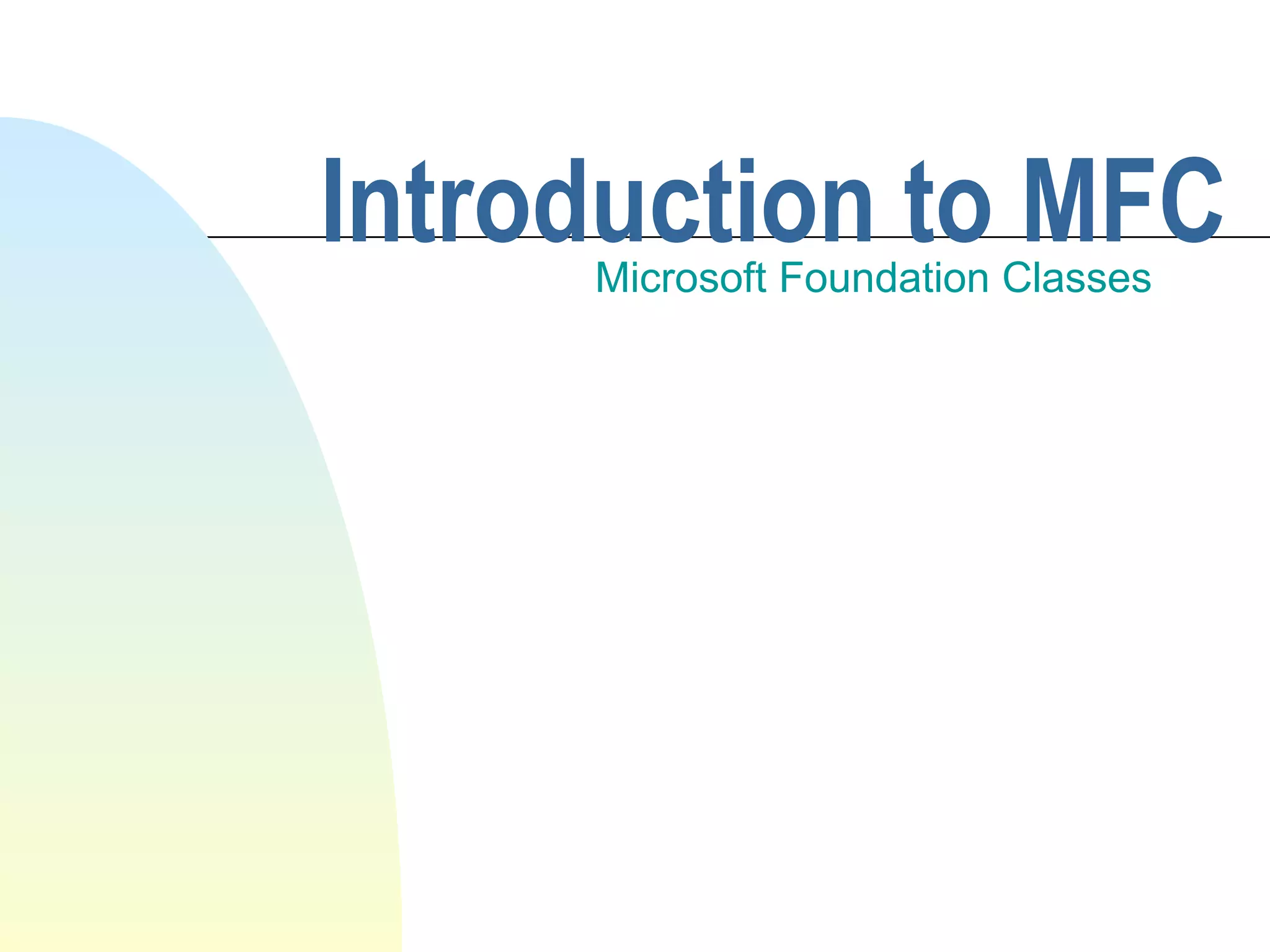 introduction to_mfc | PPT