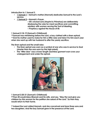 06 June 12, 2016, 1 Samuel 3;1-21 Called and Called Out | PDF