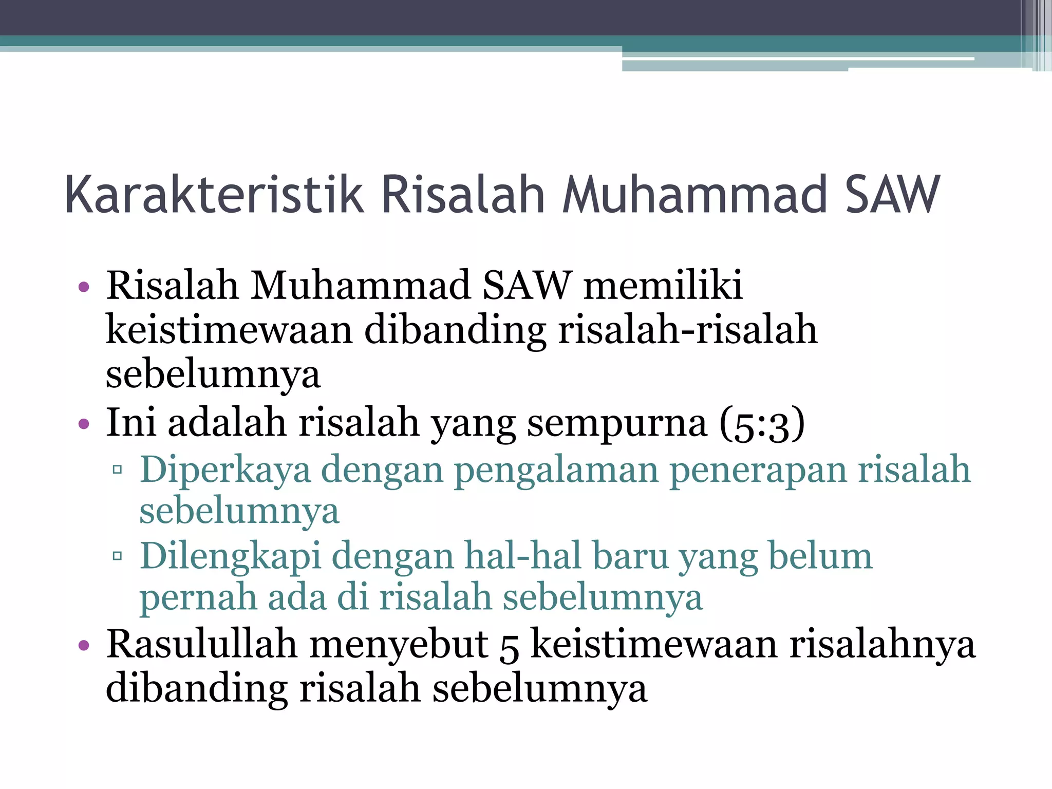 4.6 khashaishur risalati muhammad saw | PPTX