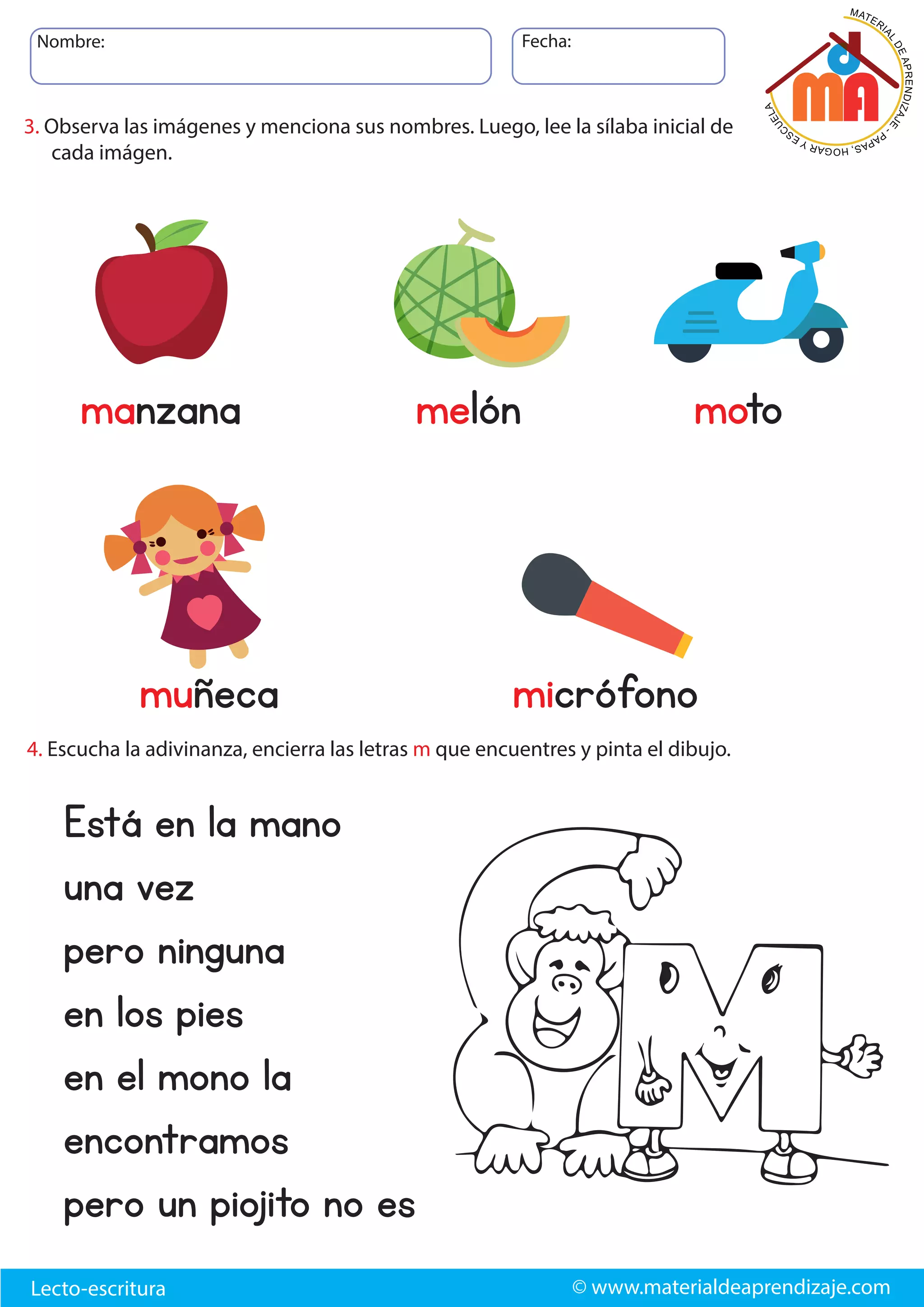 Letra De Imprenta M