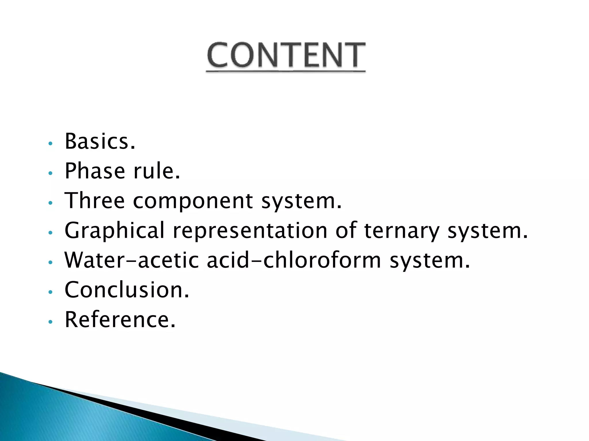Phase Rule in three component system | PPTX