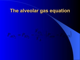 06 Lecture 5 Gases Laws And Alveolar Equations | PPT