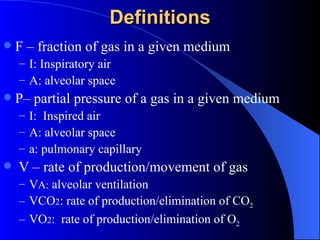 06 Lecture 5 Gases Laws And Alveolar Equations | PPT