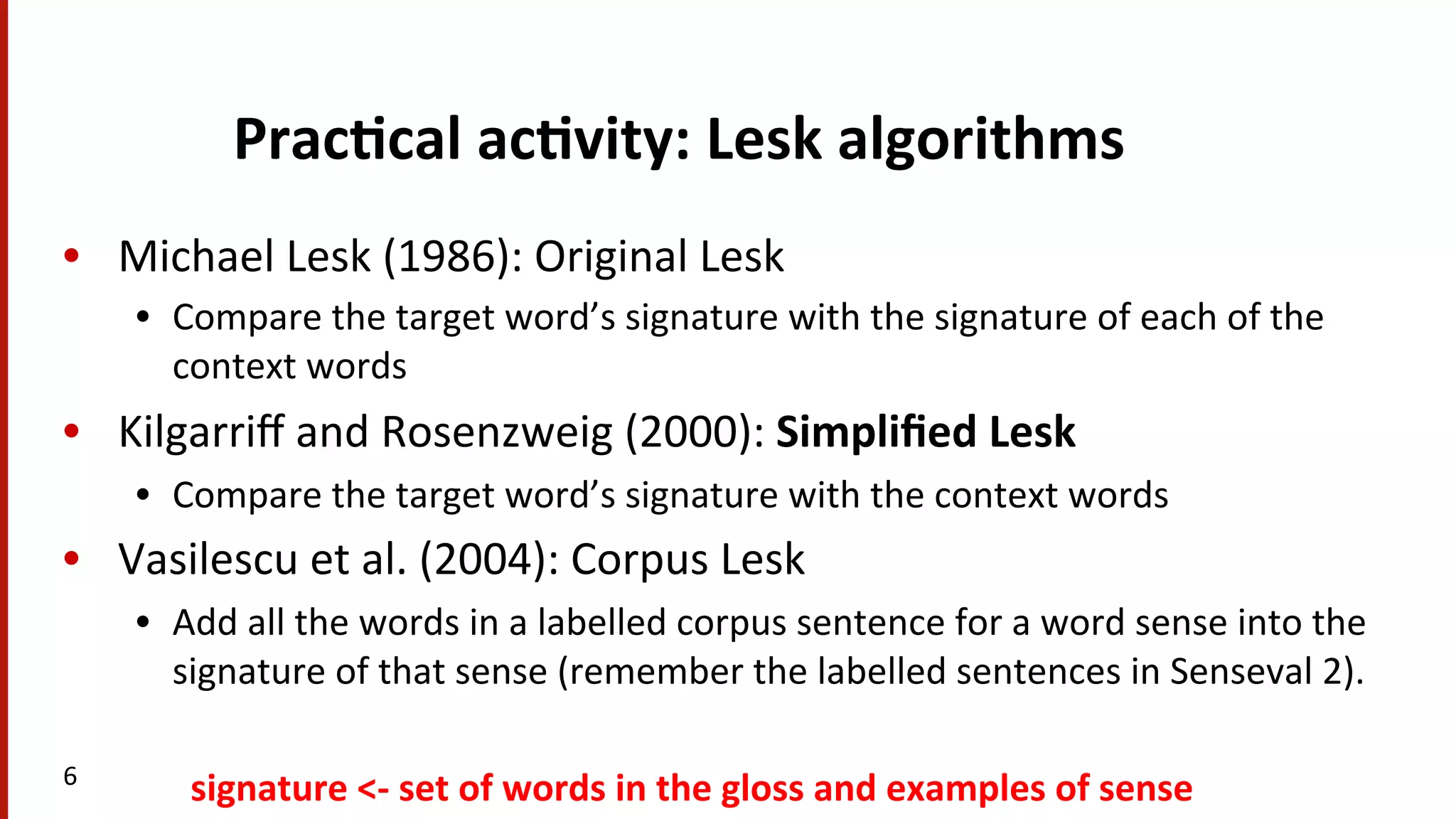 Lecture: Vector Semantics (aka Distributional Semantics) | PDF