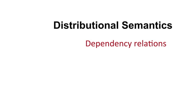 Lecture: Vector Semantics (aka Distributional Semantics) | PPT