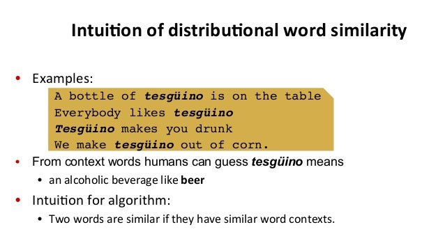 Lecture Vector Semantics Aka Distributional Semantics