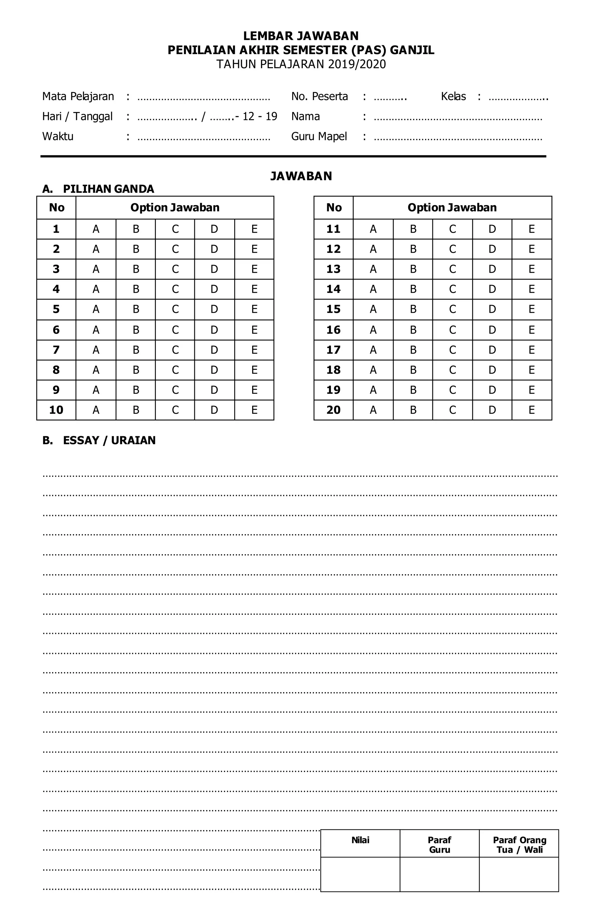 06 lembar jawaban | DOCX