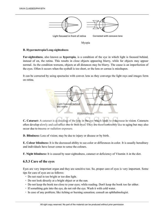 NCERT Class 8 Science Light Free Study Material PDF | PDF | Eye and ...