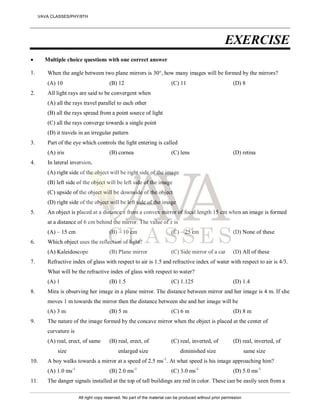 NCERT Class 8 Science Light Free Study Material PDF | PDF