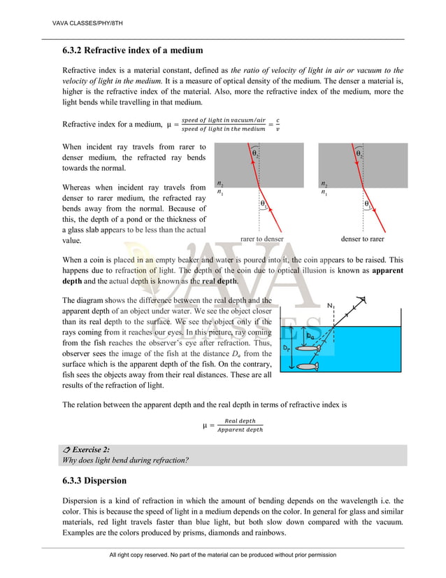 NCERT Class 8 Science Light Free Study Material PDF | PDF | Eye and ...