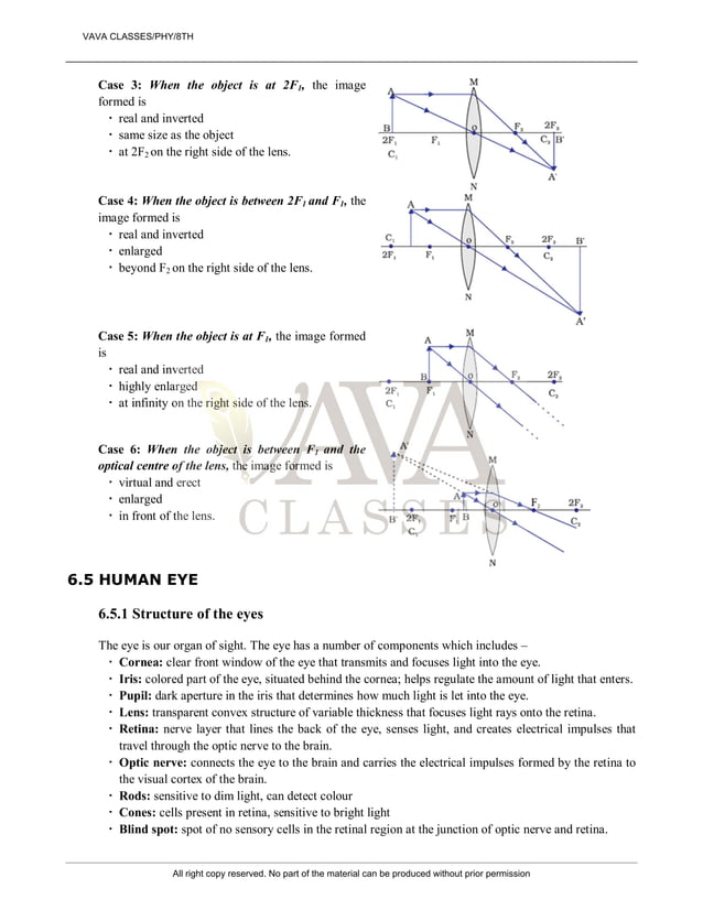 NCERT Class 8 Science Light Free Study Material PDF | PDF | Eye and ...