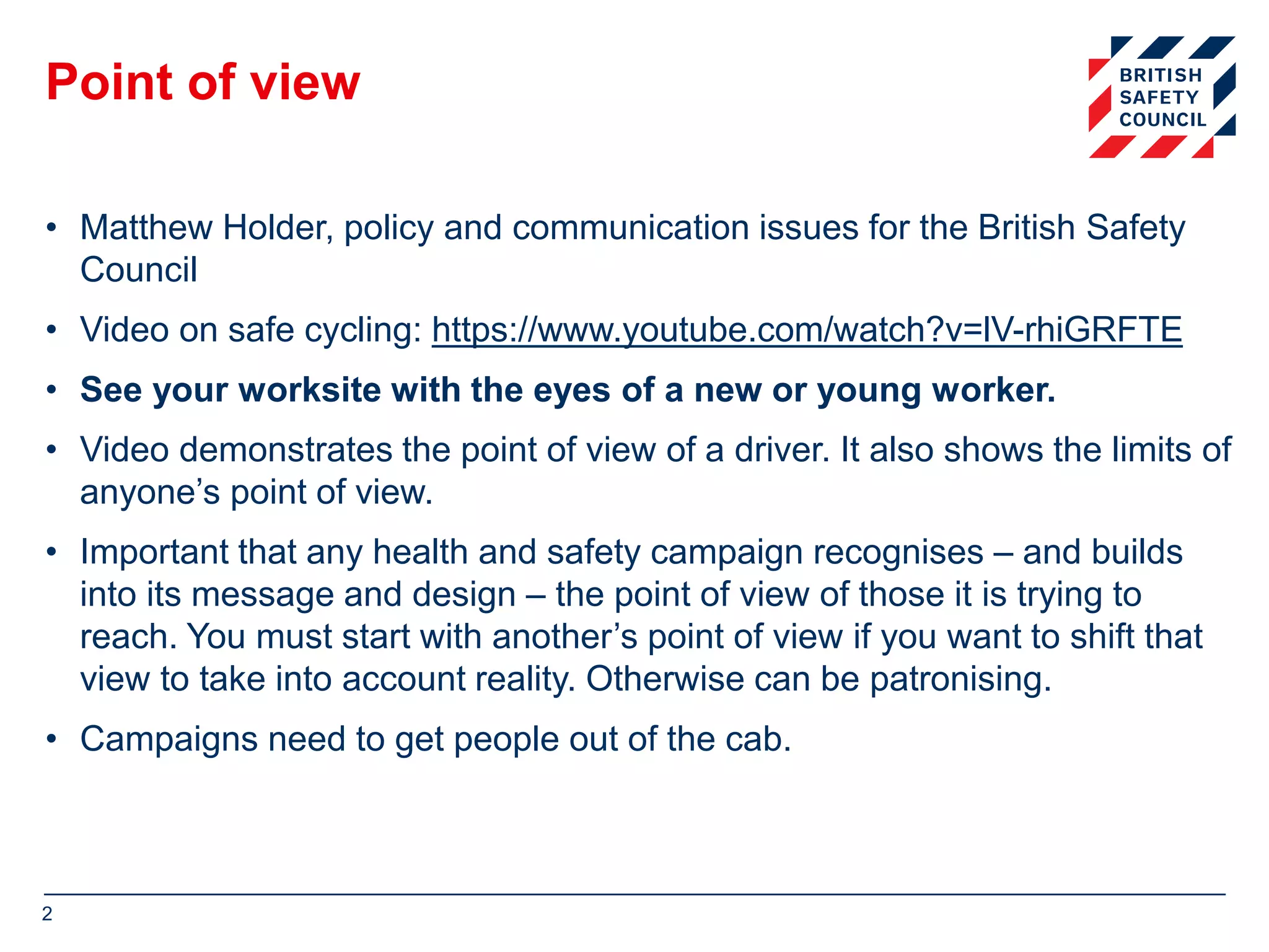 Communicating health and safety messages | PPTX