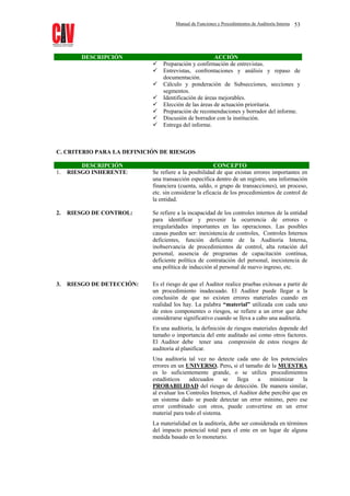 06 manual de funciones y procedimientos de auditoria interna01 | PDF