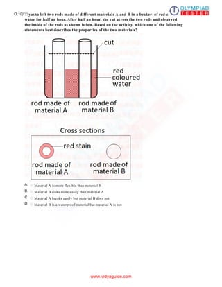 Class 6 Science Olympiad Sample papers on Sorting and Separation of ...