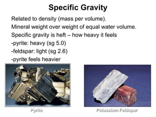 Specific Gravity Of Minerals