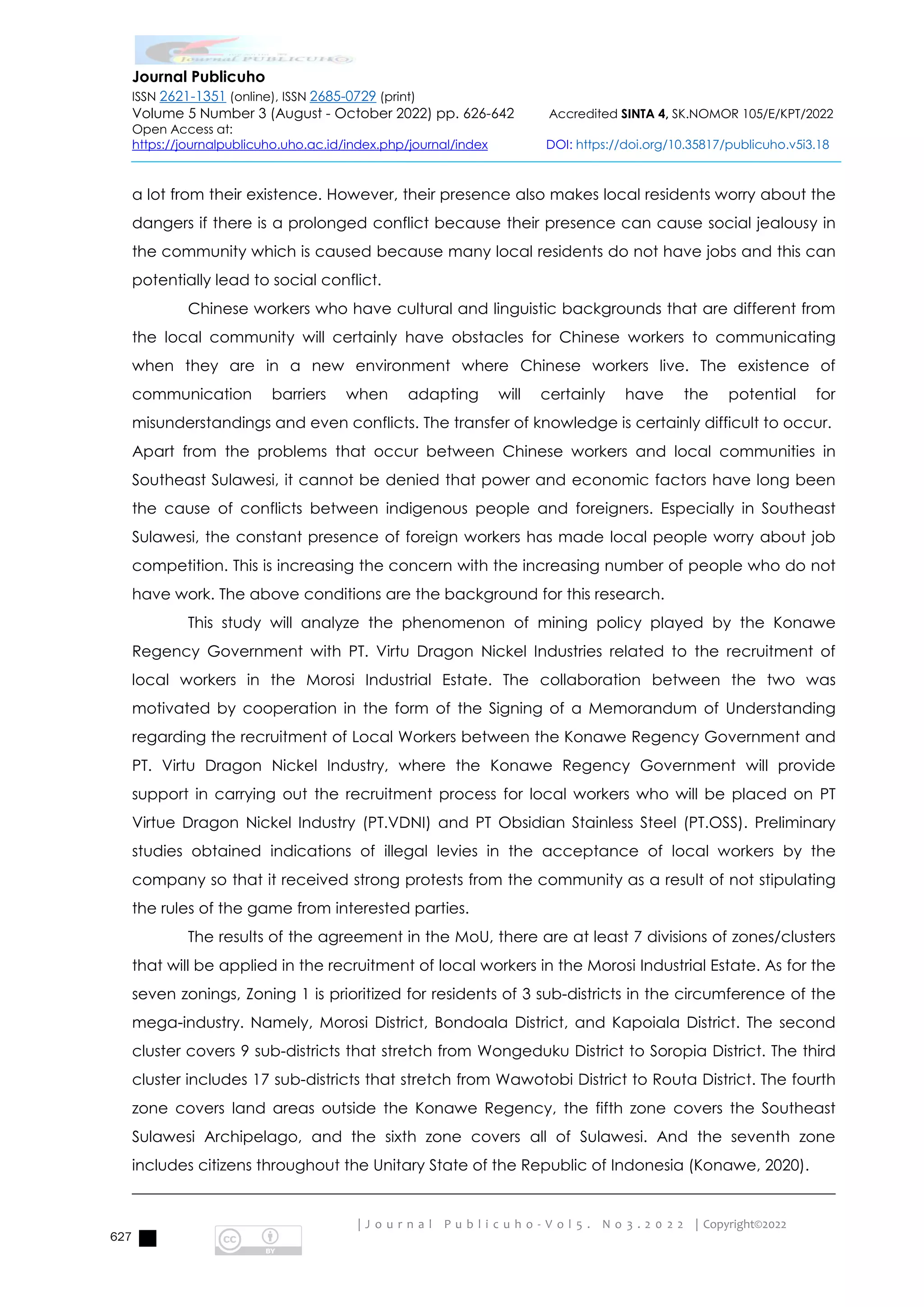 06 MINING POLICY CONFLICT- Recruitment of Local Workers in Morosi ...