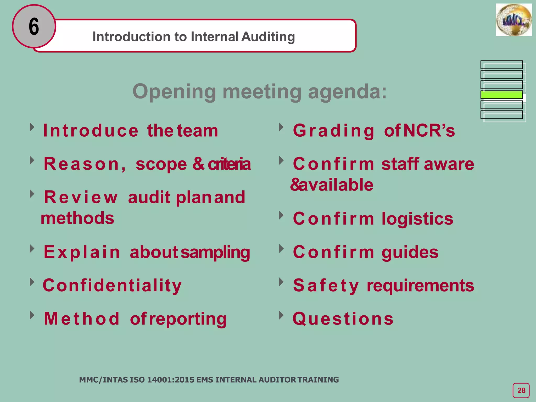 Introduction to EMS Internal Auditing | PPTX