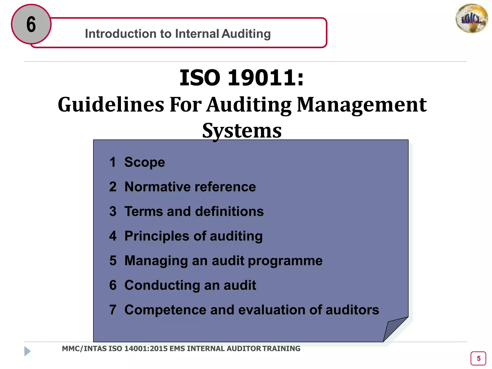 Introduction to EMS Internal Auditing | PPTX