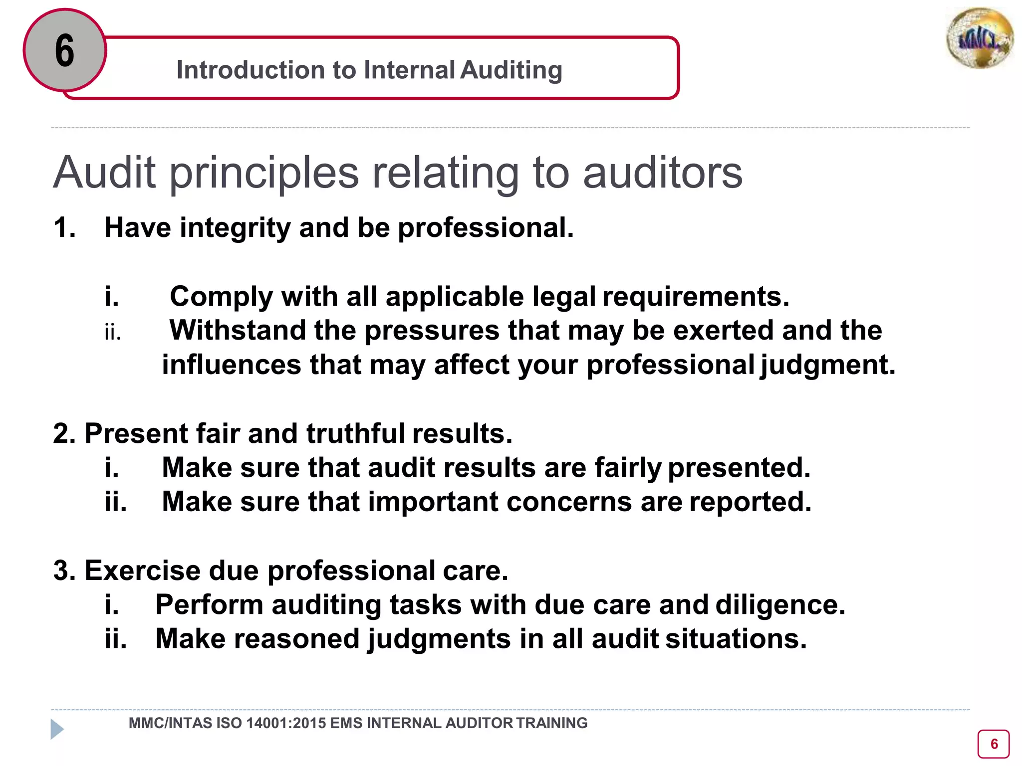 Introduction to EMS Internal Auditing | PPTX
