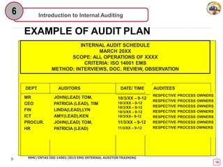 Introduction to EMS Internal Auditing | PPTX