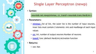 06 neurolab python | PPTX