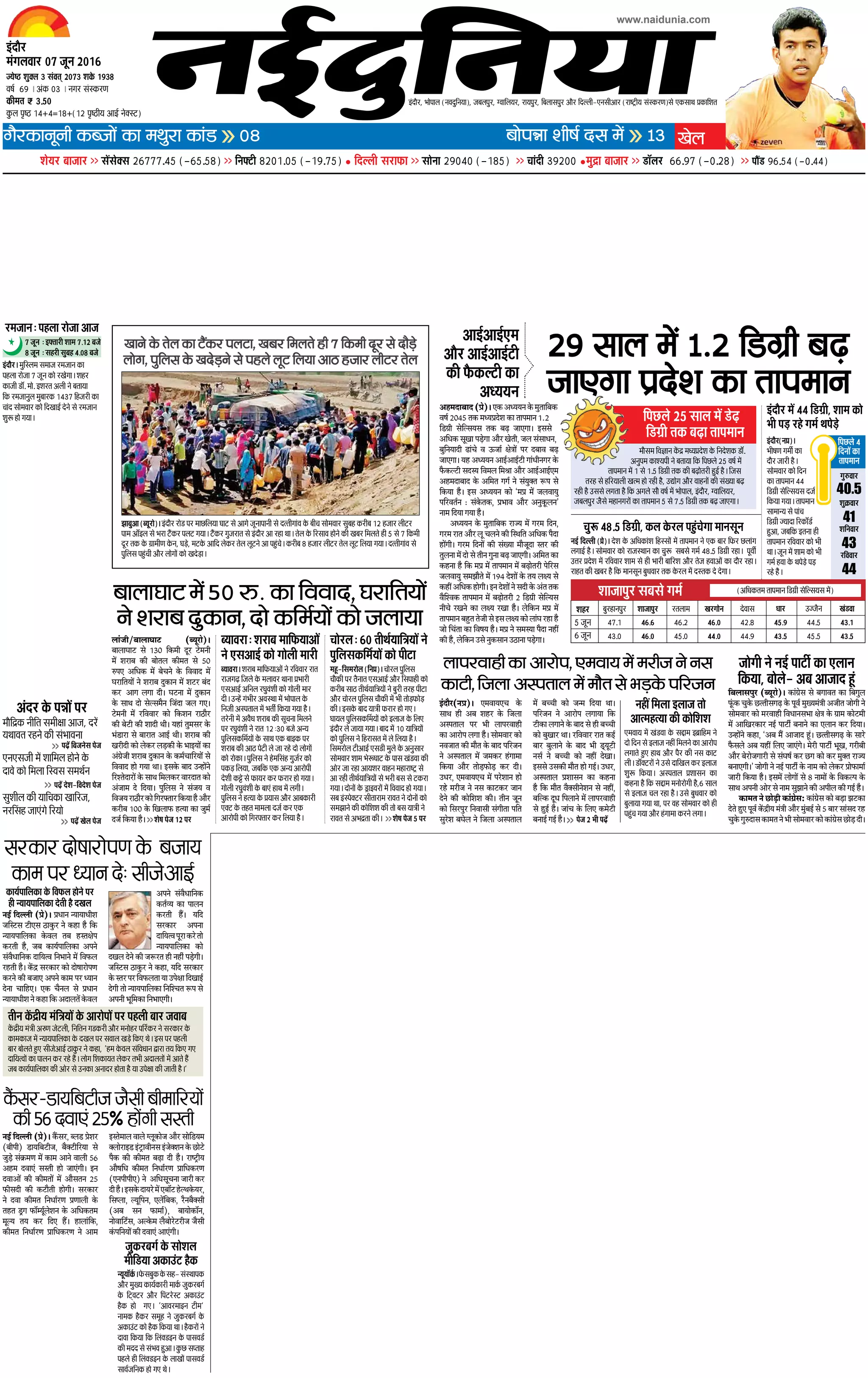 Naidunia ePaper 7 June 2016 | PDF