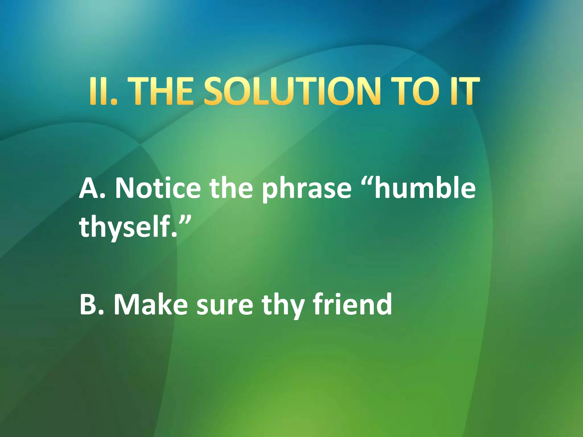 Proverbs 6:1-5 Nor Lender Be | PPT