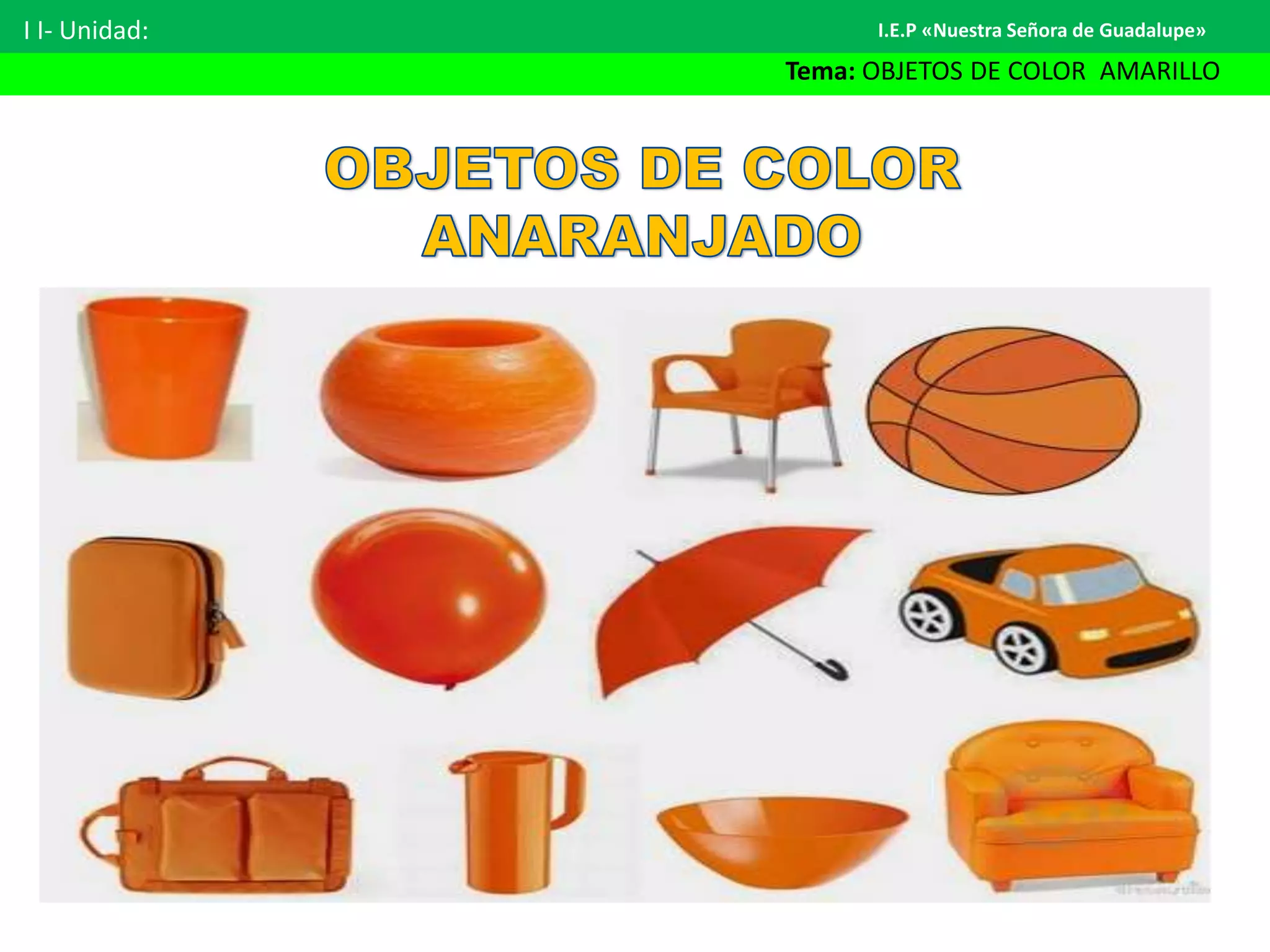 06 objetos de color anaranjado | PPTX