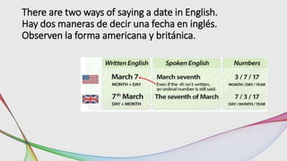 Ordinal Numbers and Dates | PPTX