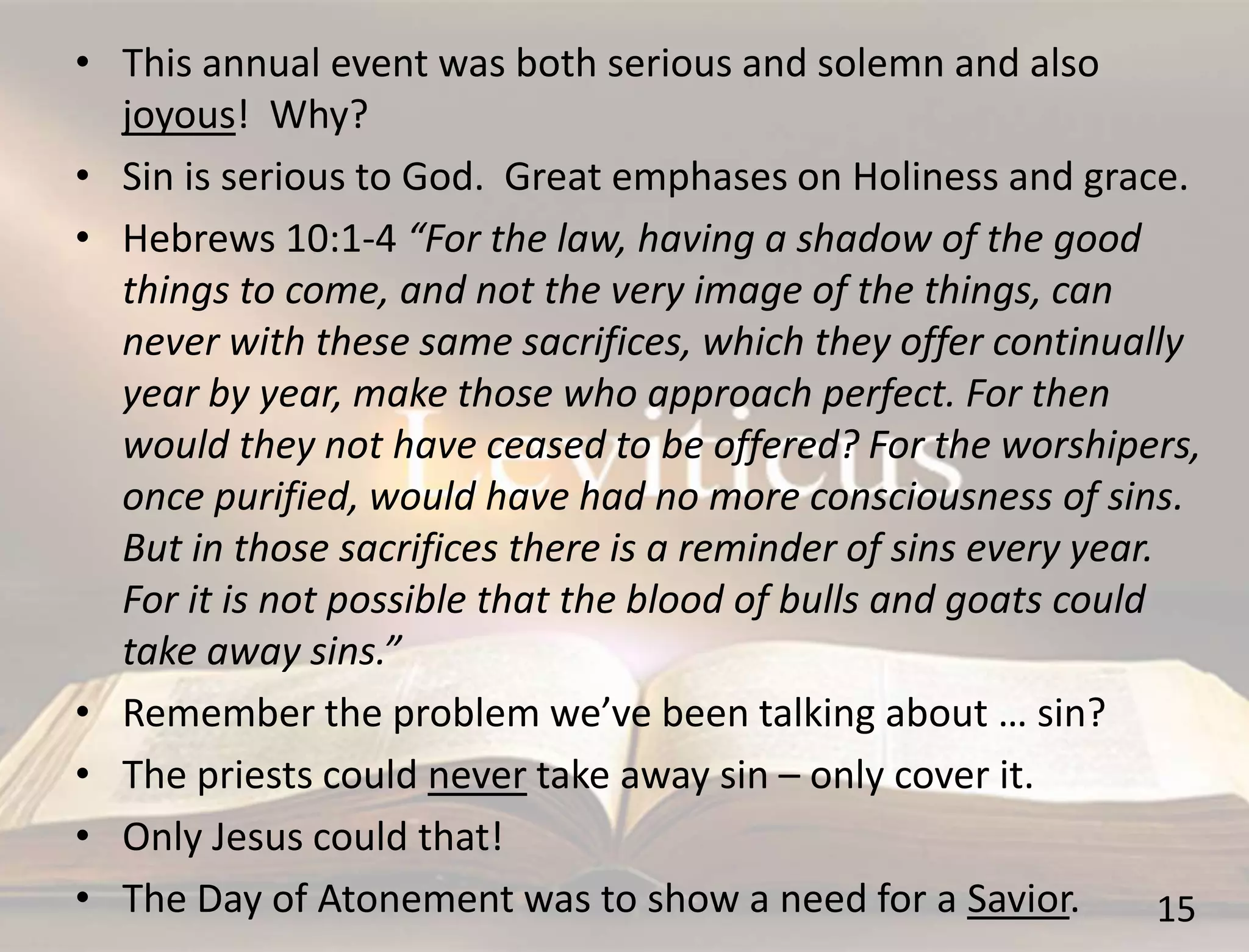 Session 06 Old Testament Overview - Leviticus | PPT