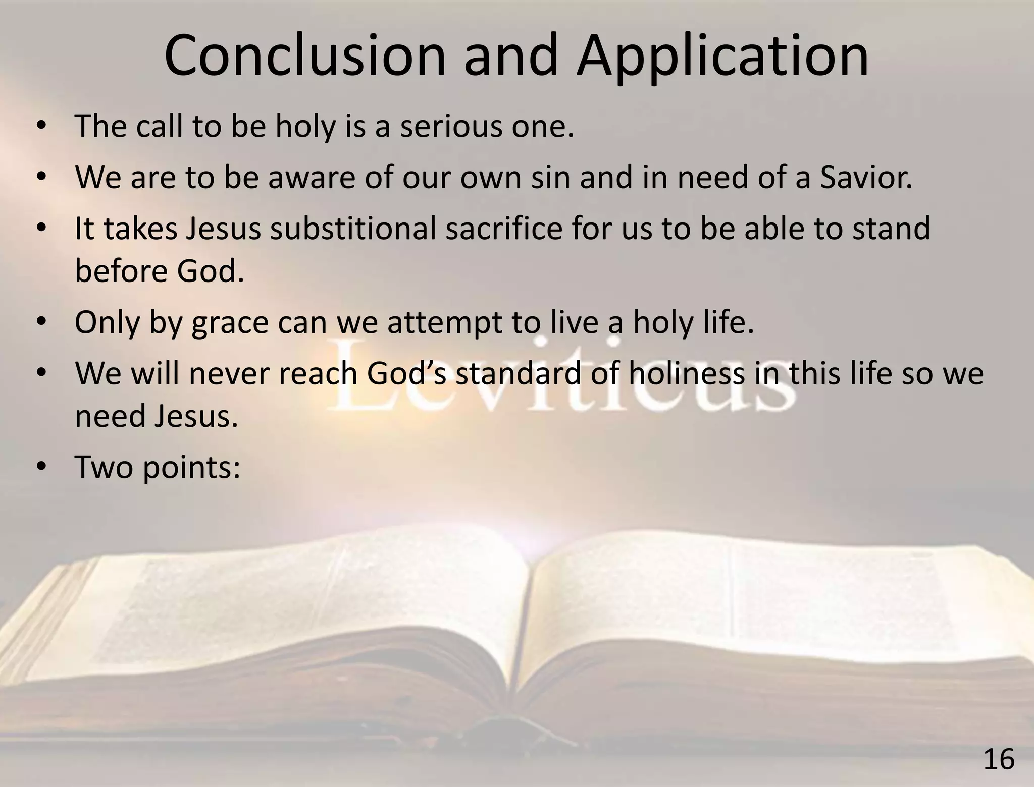 Session 06 Old Testament Overview - Leviticus | PPT