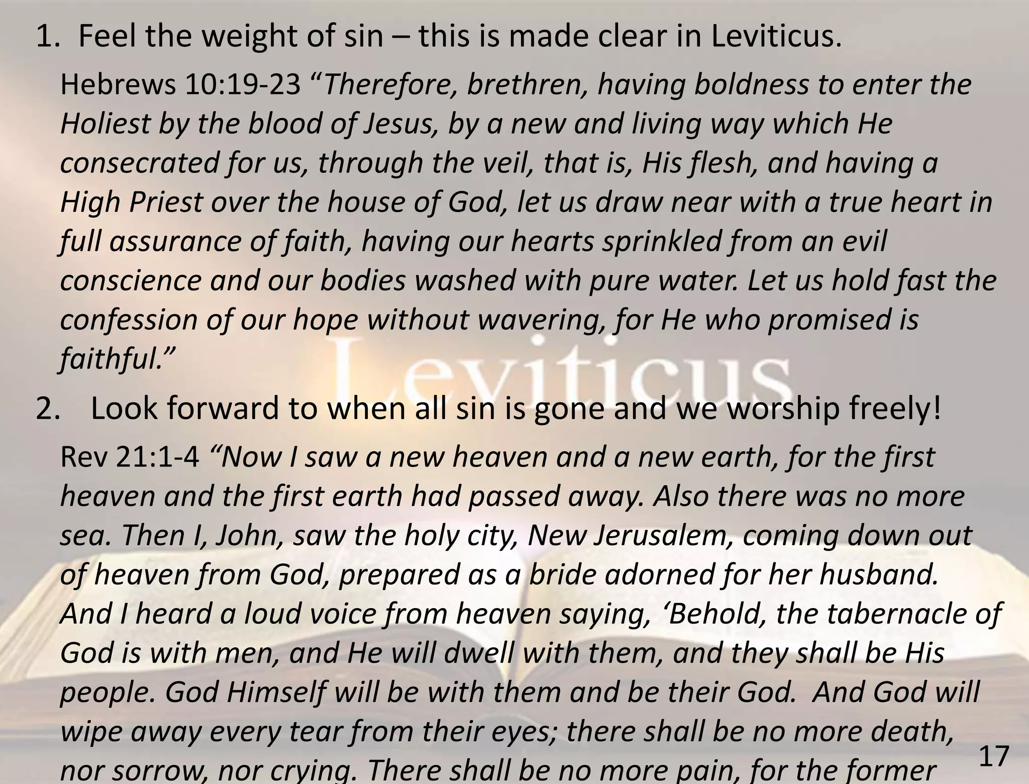 Session 06 Old Testament Overview - Leviticus | PPT