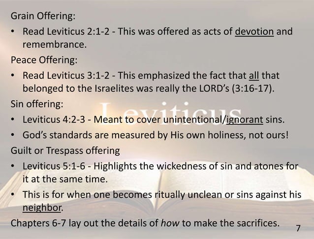 Session 06 Old Testament Overview - Leviticus | PPT