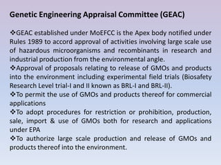 06 overview of biosafety activities of moefcc | PPT