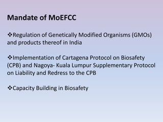 06 overview of biosafety activities of moefcc | PPT