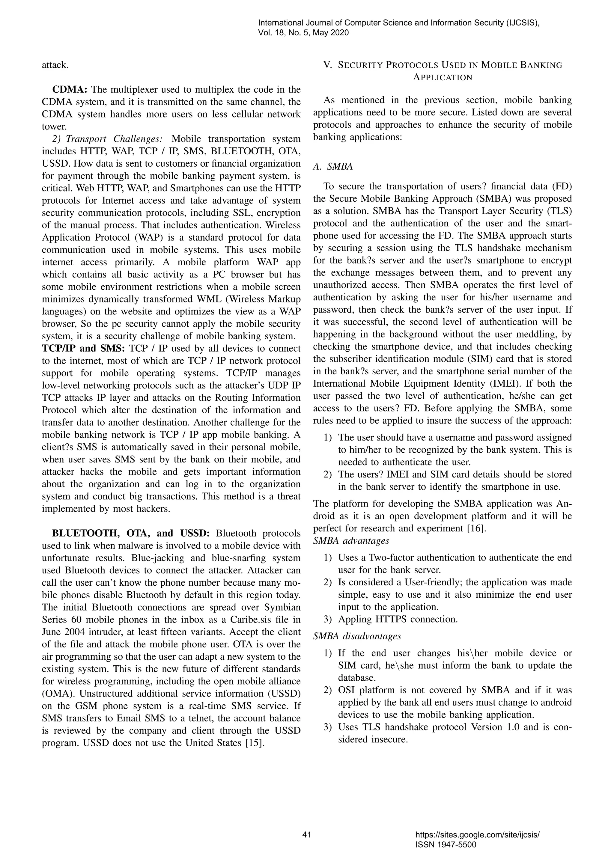 Security Protocols for Mobile Banking Application | PDF