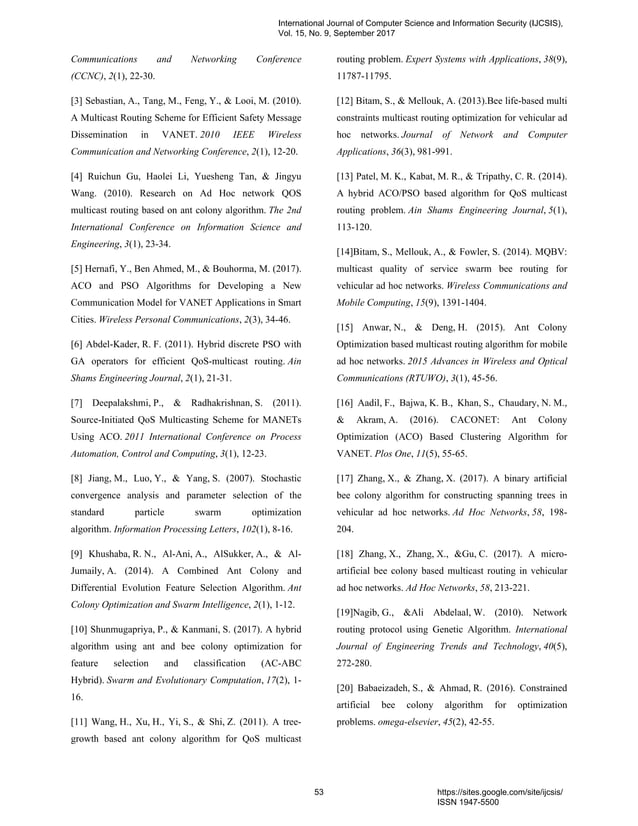 Enhanced and Integrated Ant Colony-Artificial Bee Colony-Based QOS Constrained Multicast Routing ...