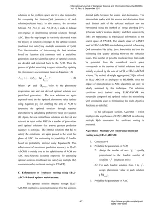 Enhanced and Integrated Ant Colony-Artificial Bee Colony-Based QOS Constrained Multicast Routing ...