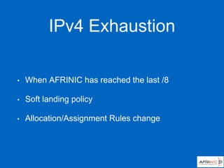 Peering and Transit Tutorials: Path to IPv4 Exhaustion | PPT