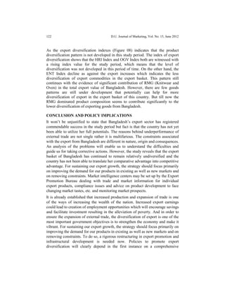 Pattern and Determinants of Export Diversification in Bangladesh | PDF