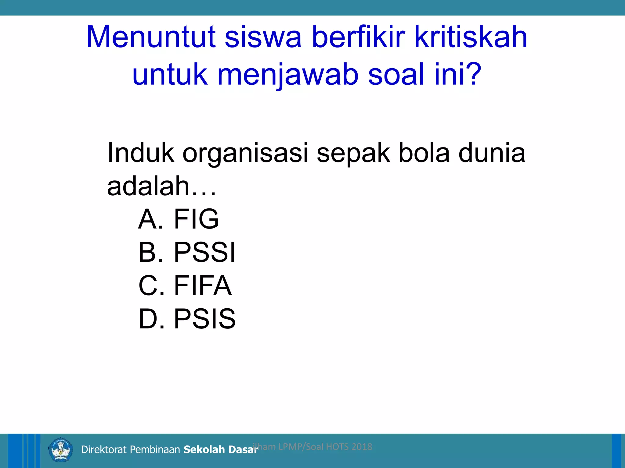 06 penguatan penilaian hots1 | PPT