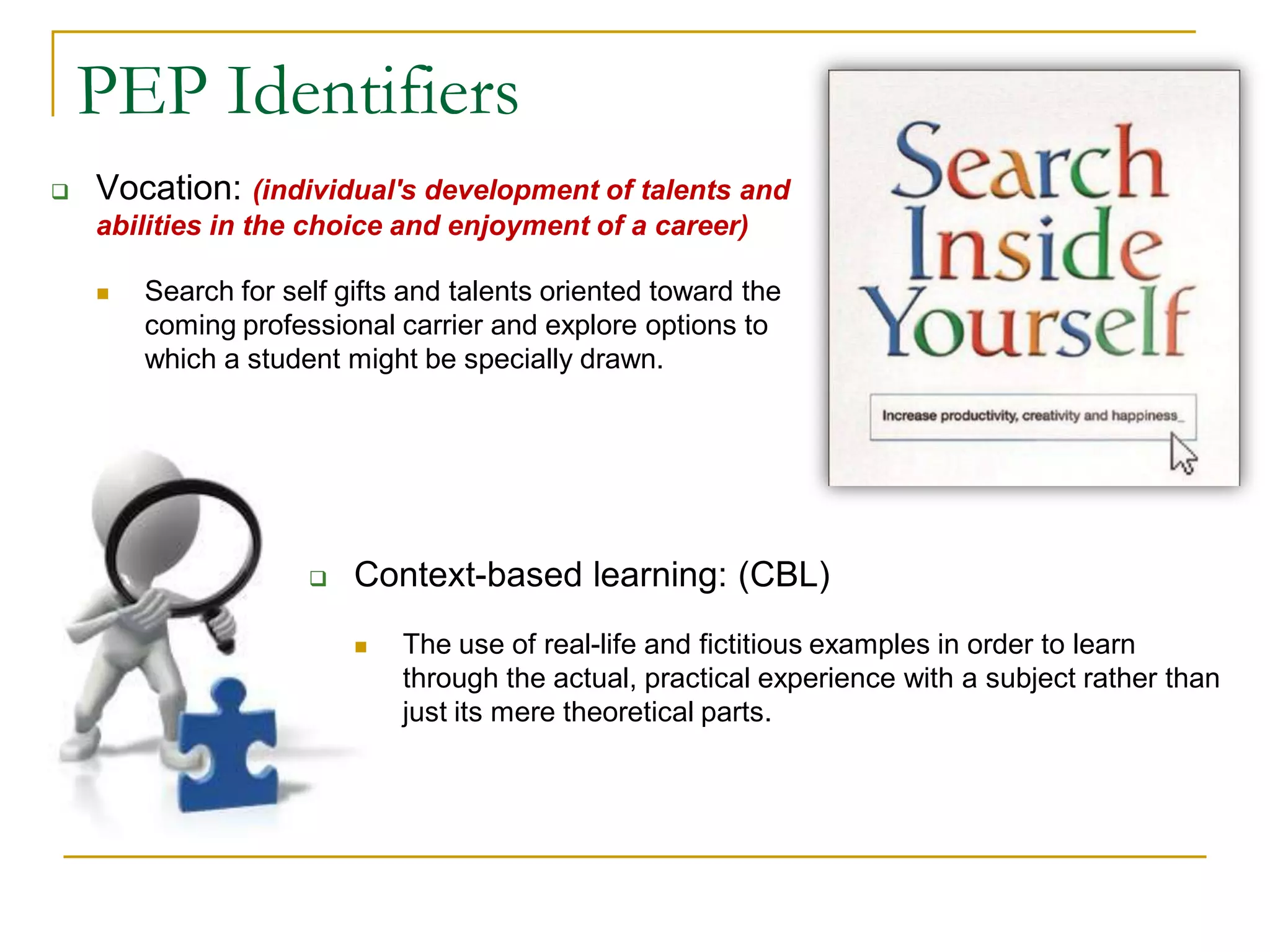 PBL - Personal Excellence Pathway PEP | PDF